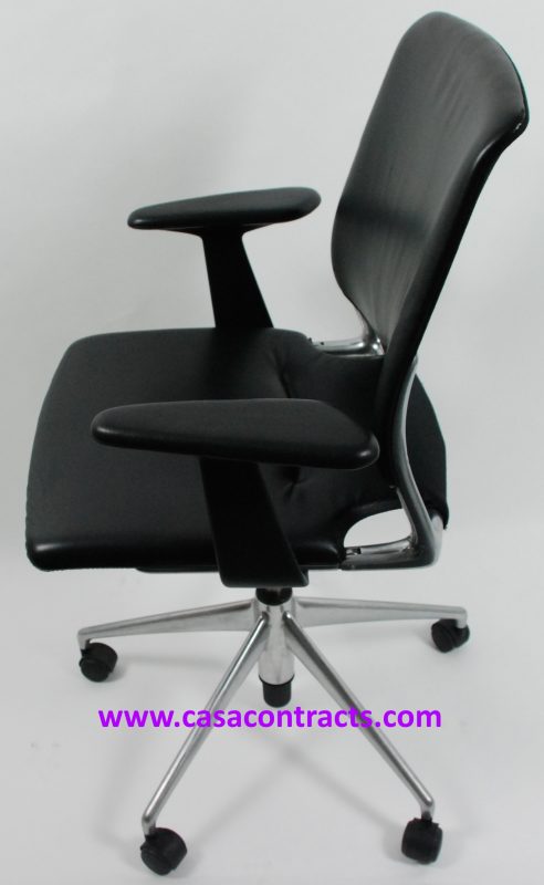 Vitra Meda Office chair - Full leather seat, backrest and armrests ...