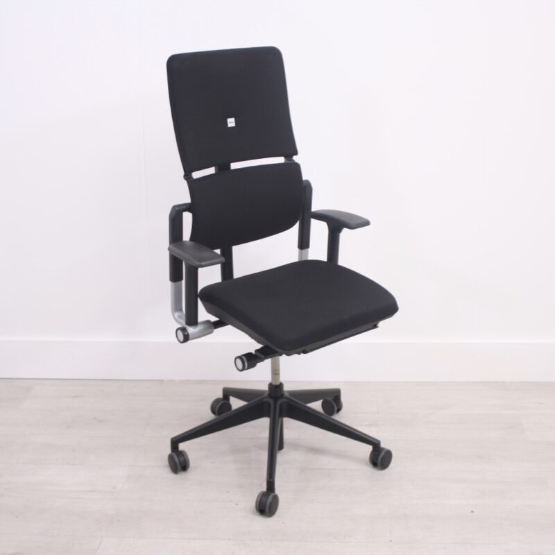 Steelcase Please V2 with Arms - Black Cloth - Casa Contracts Ltd